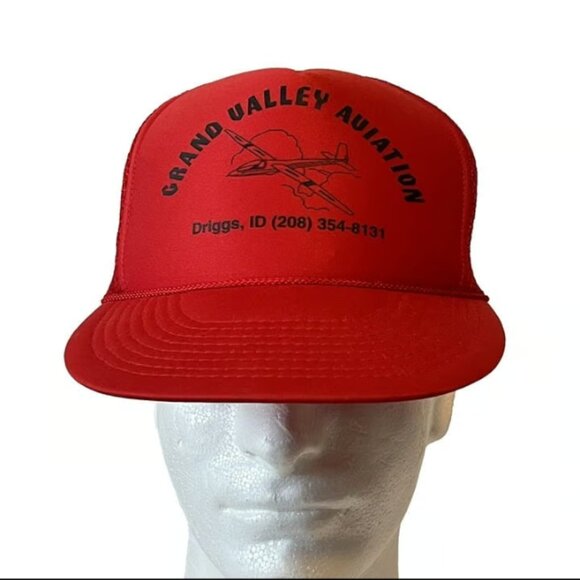 Accessories | Grand Valley Aviation Trucker Style Red Mesh Hat Cap ...